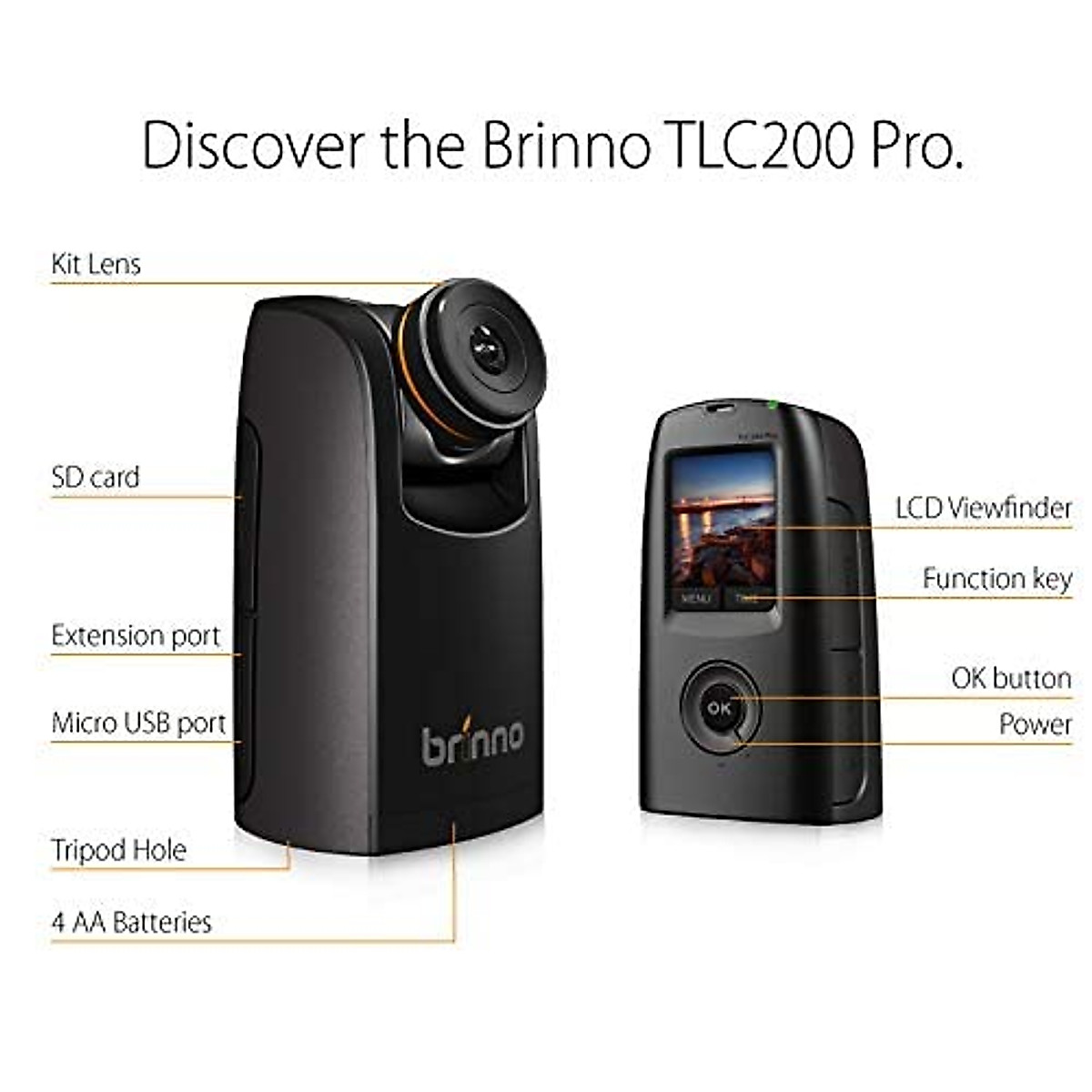 Brinno TLC200 Pro Time Lapse Camera - 42 Day Battery Life - Captures Professional 720P HDR Timelapse Videos - Great for short-term indoor projects