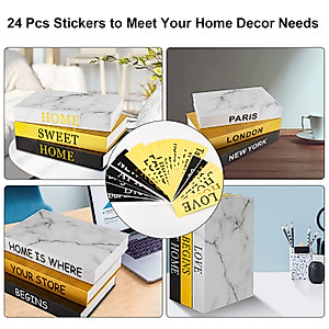 YD SZ YADOO Hardcover Books for Decor Set of 3 Stacked Books for Living Room Coffee Table Decorative Faux Books Decor Storage Book Boxes with Stickers (Z108)