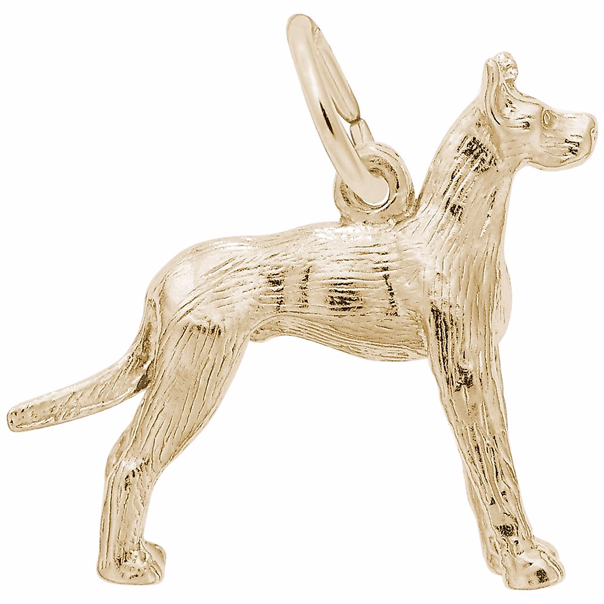 Gold Plated Great Dane Dog Charm