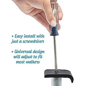 Top Glides Flexfit Universal Walker Ski Glides (Black)