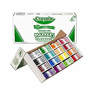 Crayola Broad Line Markers Classpack (256 Ct), Bulk School Supplies For Teachers, Kids Markers For School, Classroom Supplies