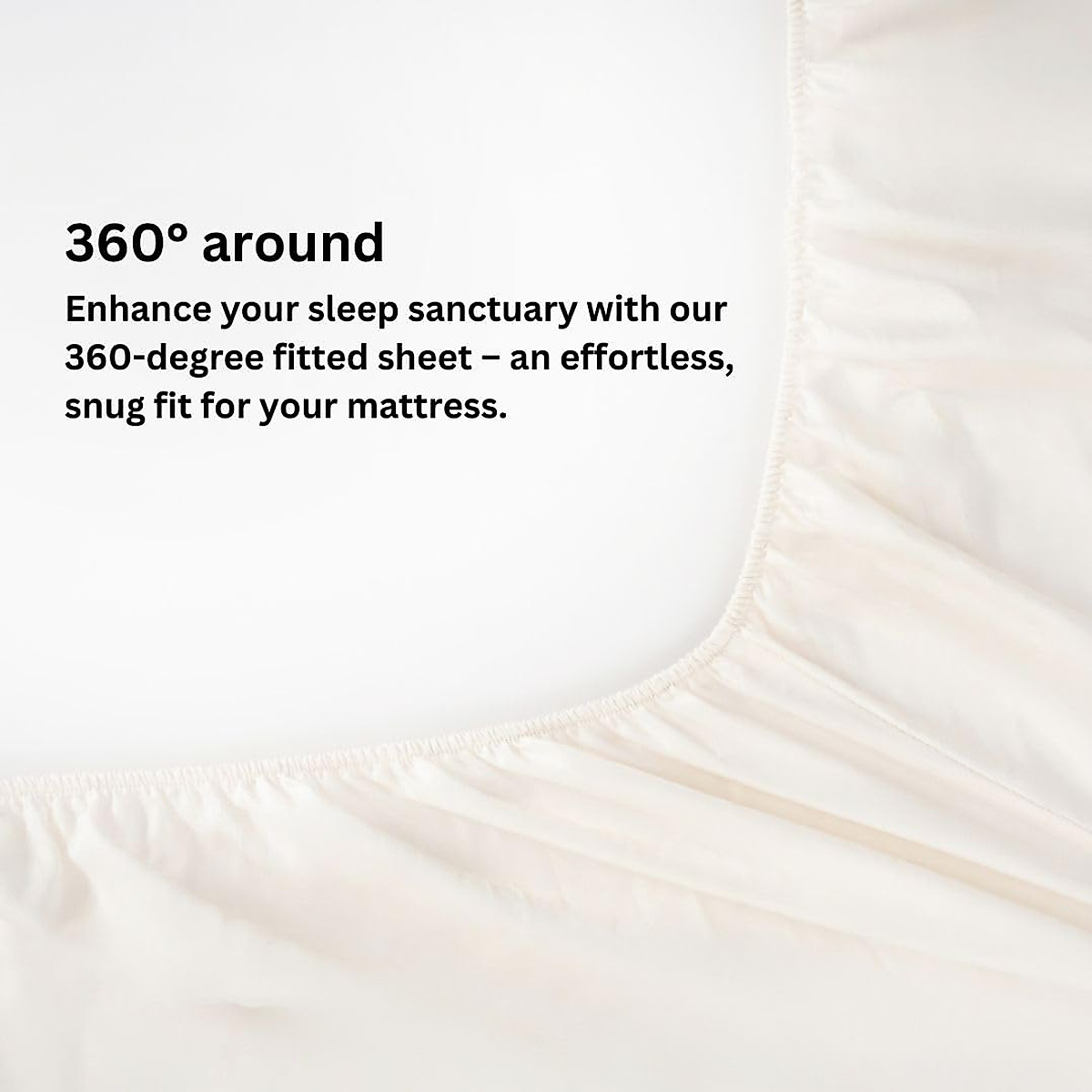 Treasure Kart- 1000 Thread Count Luxury Queen Size Sheets, 4 Piece Set (1 Flat Sheet, 1 Fitted Sheet & 2 Pillow Covers), 100% Egyptian Cotton, 18" Deep Pocket (Queen (U.S. Standard), Ivory)