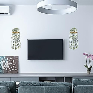 BLEUM CADE Fake Hanging Plants, 1pcs Sage Green Artificial Hanging Potted Plant, Faux Eucalyptus Hanging Plant Greenery for Wall Shelf Home Living Room Indoor Outdoor Decor