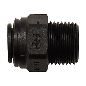 John Guest Speedfit PP010822E Black OD X 1/4" NPTF Polypropylene Push-to-Connect Male Connector (10-Pack)