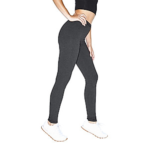 American Apparel Women's Stretch Terry Legging, Charcoal, Small