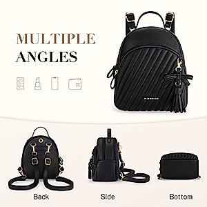 Missnine Mini Backpack for Women Cute Small Backpack Purse Girls PU Leather Tassel Bookbag Designer Satchel Bags