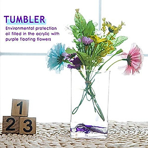 Qixian Bathroom Acrylic Accessorie Purple Square mouthwash Cup (Purple Square mouthwash Cup)