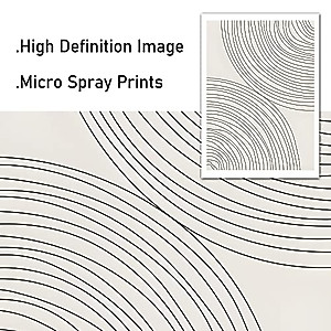 Minimalist Circle Geometric Line Art Boho Wall Art Set of 3 Neutral Abstract Canvas Painting Pictures Boho Prints Wall Art Unframed Artwork Posters for Bedroom Living Room Decor 16x24inch No Frame