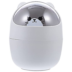 Homoyoyo Animal Desktops Trash Can 3 PCS Desktop Mini Trash Mini Desktop Trash can Mini Desk bin Small Desk Trash can with Lid Bin with Shake Cute Animal Waste Bin