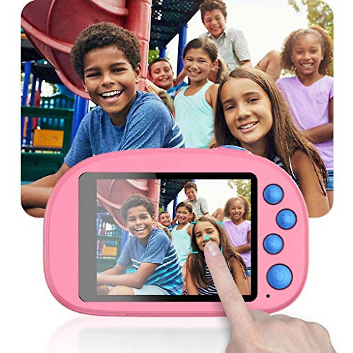 LKYBOA Children's Digital Camera - Small SLR Toy Touch Screen Kids Camera (102 * 64 * 35mm) (Color : A)