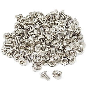Honbay 100PCS M3x5 Round Head PC Mounting Computer Screws Computer Case Fixed Motherboard Screw (Nickel Plated)