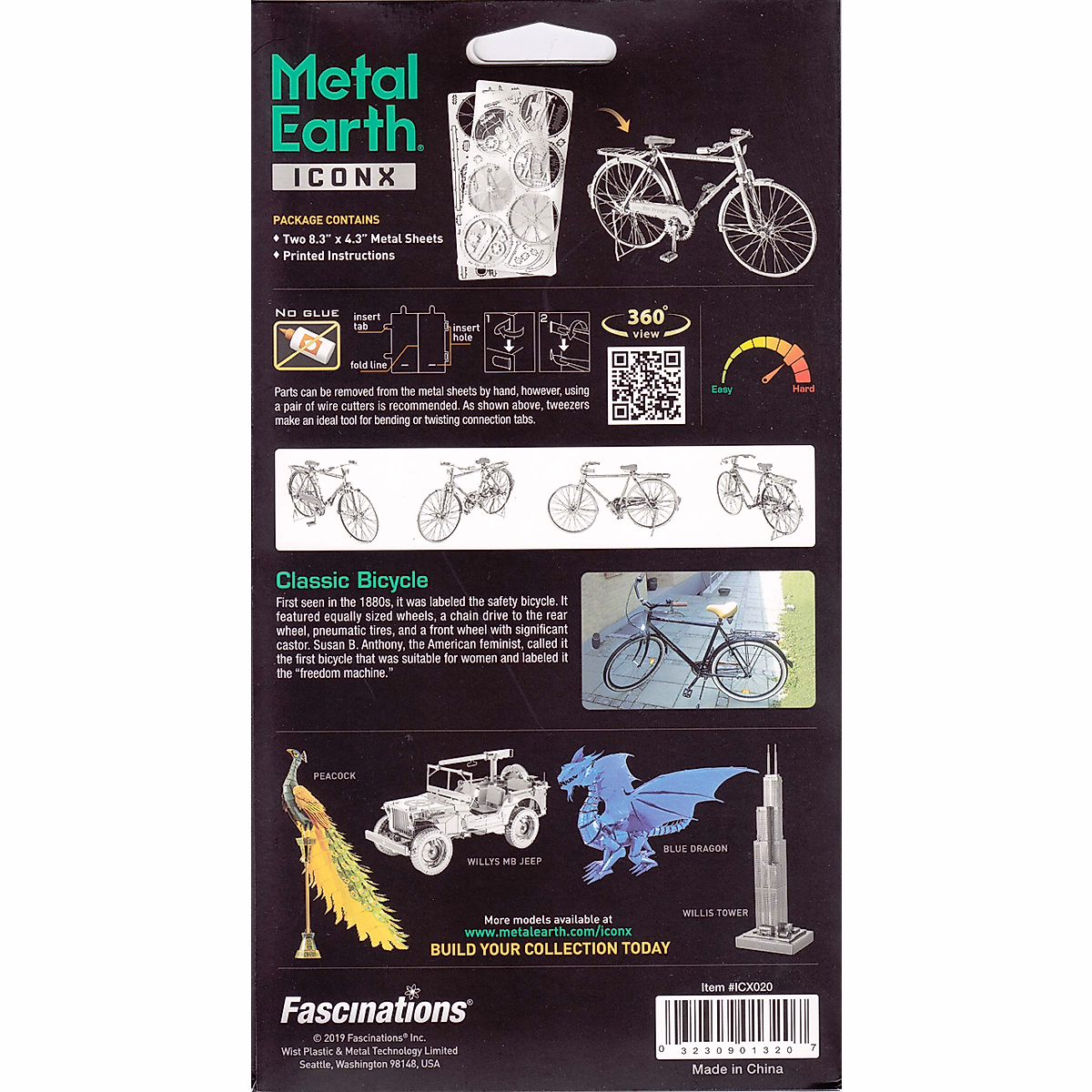 Fascinations Metal Earth Premium Series Classic Bicycle 3D Metal Model Kit