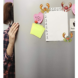 CoTa Global Cartoon Crab Refrigerator Bobble Magnets Set of 3 - Assorted Color Fun Cute Sea Life Animal Bobble Head Magnets For Kitchen Fridge, Home Decor, Cool Office and Decorative Novelty - 3 Pack