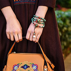 Glass Beads for Jewelry Making, 600pcs 8mm Glass Crystal Pattern Beads 24 Colors Snowflake Marble Gemstone Beads Imitation Jade Craft Beads for DIY Earrings Necklace Bracelet (Snowflake Crystal Bead)