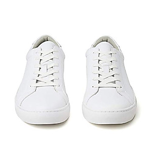 Voet Men's Milo Vegan Leather Classic Casual Fashion Sneaker, White, 10