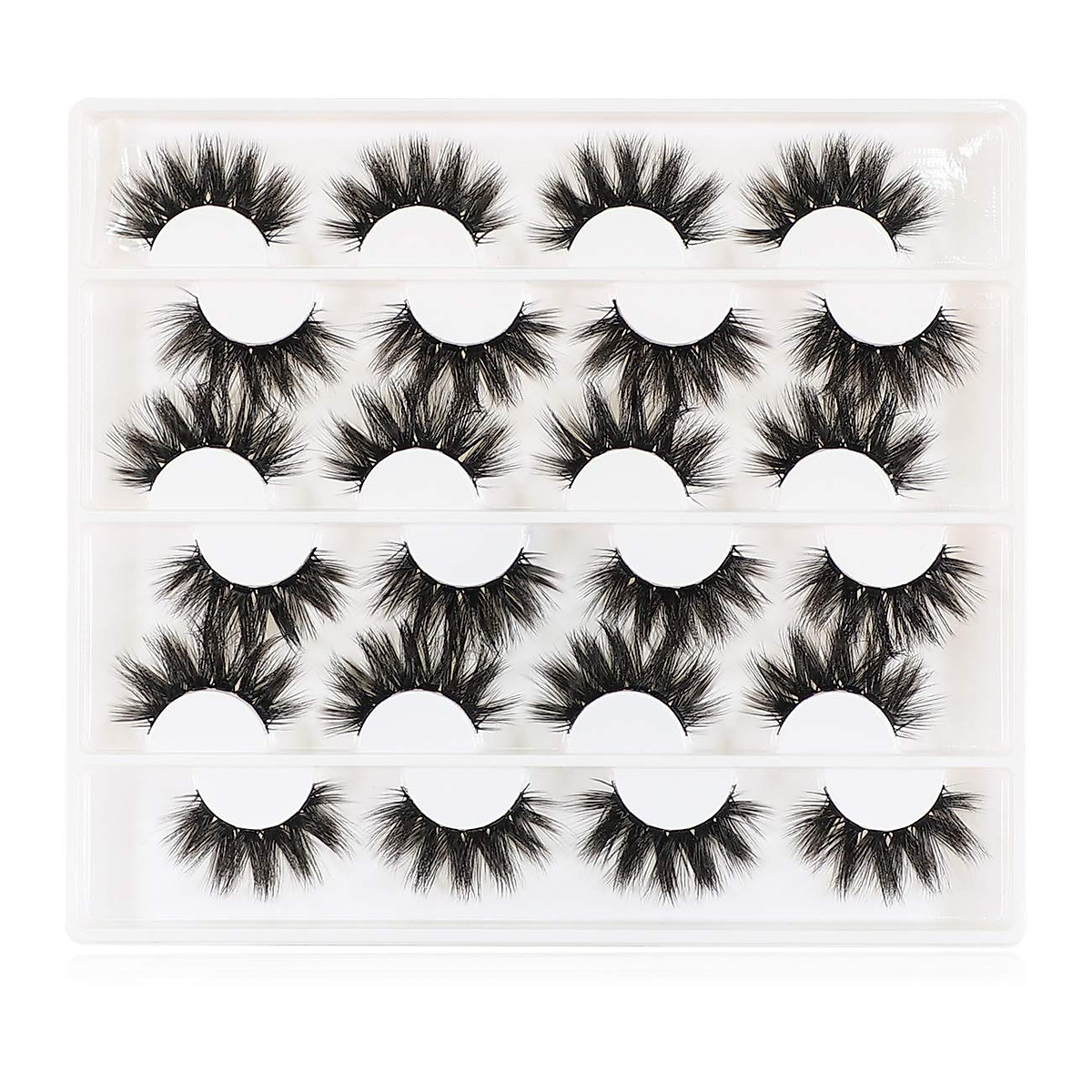 JIMIRE 12 Pairs False Eyelashes Fluffy High Volume Fake Eyelashes Faux Mink Lashes