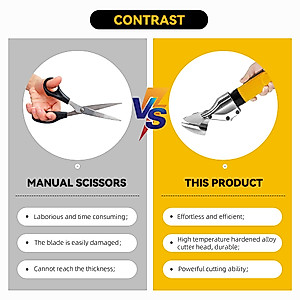 NEWTRY Pneumatic Scissors, Air Industrial Shears, Heavy Duty Metal Cutter Cutting Tool, for Metal Sheet Diamond Mesh Iron Stainless Steel Plate (upgrade B Larger Cutter Head)