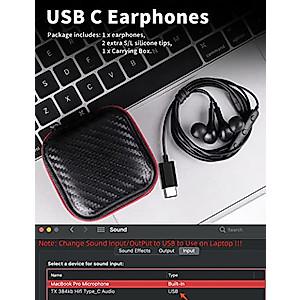 TITACUTE USB C Headphone for Samsung S23 S22 S21 S20 A53 A54 Wired Earbuds Magnetic in-Ear Type C Earphone with Microphone Volume Control Bass Stereo Noise Canceling Galaxy Z Flip Pixel 6 6a 7 OnePlus