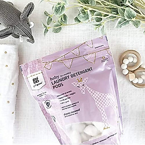 Grab Green Baby Laundry Detergent Pods, 50 Count, Dreamy Rosewood, Plant and Mineral Based, Formulated to Tackle Growing Baby (5 Months and Older) Laundry Stains