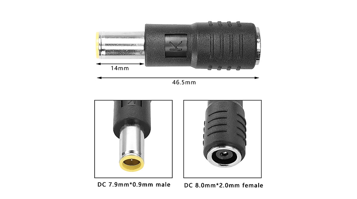 DC 7909 to DC 8020 Adapter for Solar Power (2-Pack)