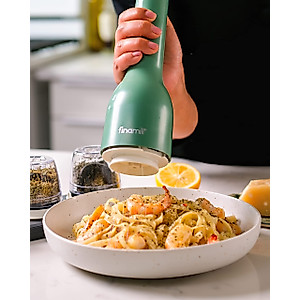 FinaMill Award-Winning Battery Salt & Pepper Grinder Set - Adjustable, Ceramic Elements, LED Light, 2 Quick-Change ProPlus Pods