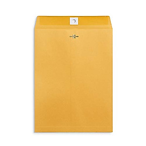 Blue Summit Supplies 100 9” x 12” Clasp Envelopes with Gummed Seal, Letter Size Clasp Mailing Envelopes Made From 28lb Kraft Paper, For Mailing Larger Papers or Magazine, Bulk 100 Pack