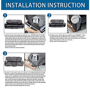 ULTICOR Velvet 8-Pieces Recliner Sofa Covers Stretch Reclining Couch Covers for 3 Cushion Reclining Sofa Slipcovers Furniture Covers Thick Soft Washable (3 Seater Recliner Cover, Sand)