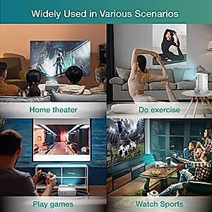 EZCast Beam H3, 2023 Upgraded Mini Projector, 10600 Lumens, Multimedia Home Theater Video Projector, Native 1080P, Compatible with HDMI, USB, Laptop, Tablet, iOS & Android Phone, Xbox, PS5, TV Stick