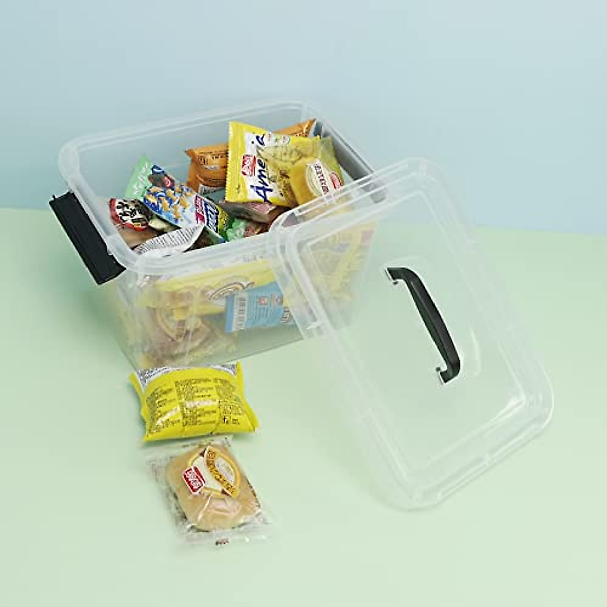 Joyeen 6 Quart Small Storage Bins with Lids, 6 Pack Plastic Boxes