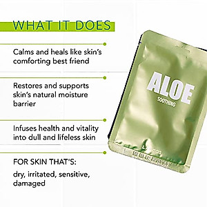 LAPCOS Rejuvenating Sheet Mask Variety Set, Korean Facial Sheet Masks, Moisturizing & Restorative Skincare, 5-Pack