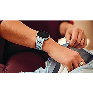 Fitbit Sport Band, 24mm Attach,Sea Blue/Ocean,Small *Compatible with Sense 2, Sense, Versa 4 & Versa 3