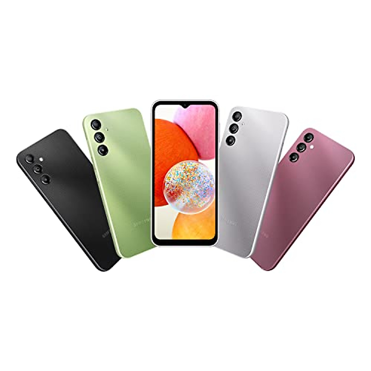 SAMSUNG Galaxy A14 (SM-A145F/DS) Dual SIM,128GB + 4GB, Factory Unlocked GSM, International Version (Ring Grip Case Bundle) - No Warranty - (Black)