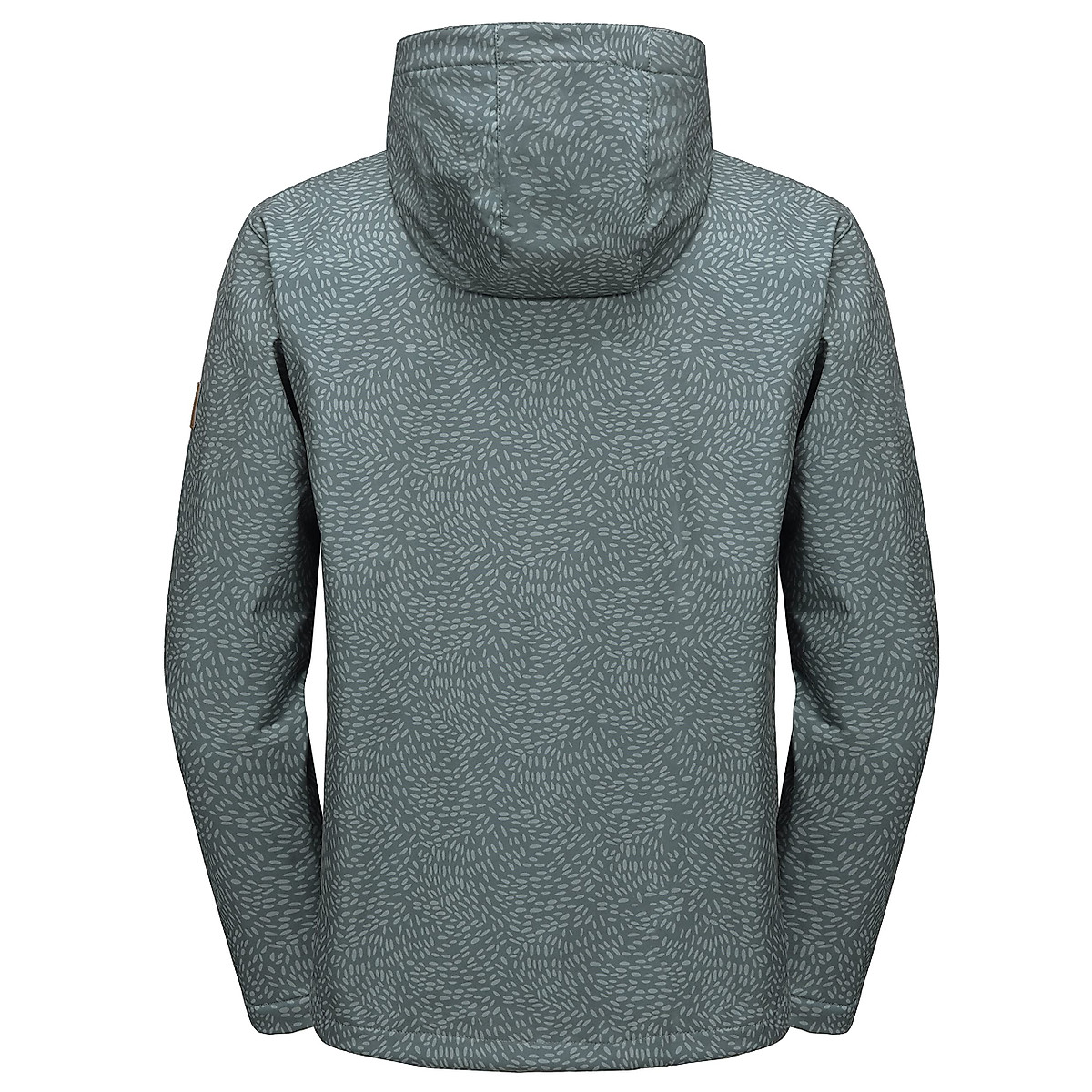 Little Donkey Andy Men's Lightweight Fleece Lined Jackets Hooded Windproof Jackets for Hiking Outdoor Gray Floral L