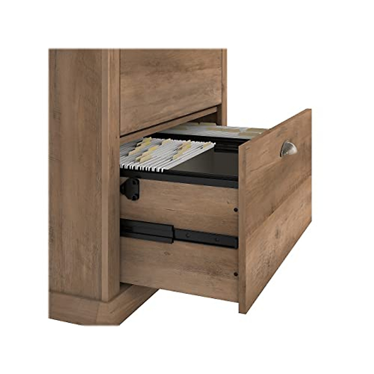 Bush Furniture Yorktown 2 Drawer Lateral File Cabinet in Reclaimed Pine