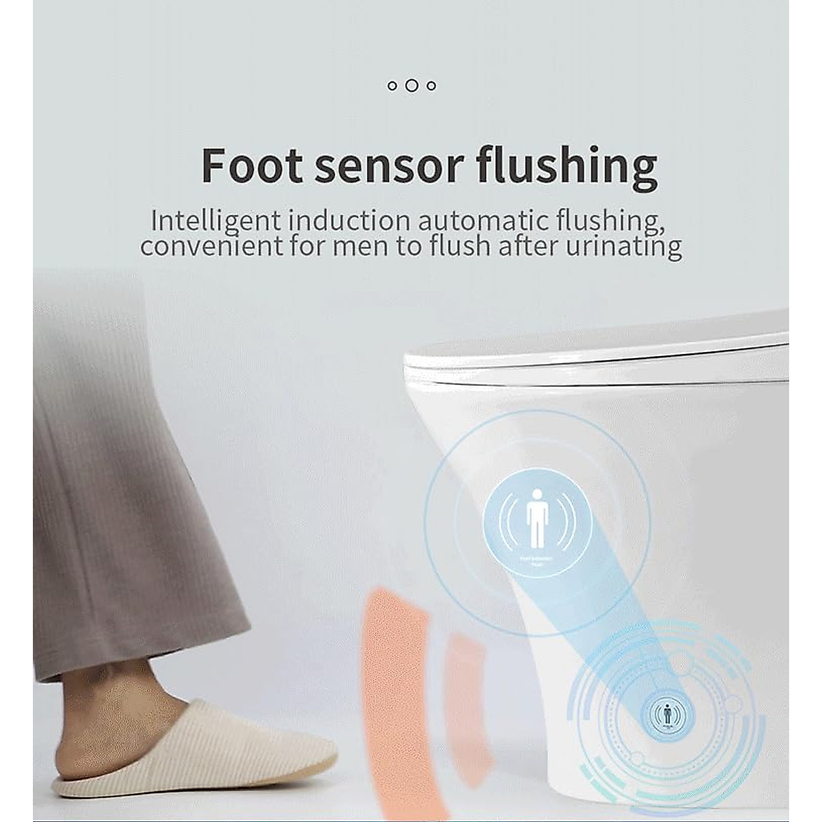 Vanity Art Smart Toilet with Bidet Built in, 1-Piece Toilet with Heated Seat, Night Light, Elongated Tankless Toilet with Auto Flush, Seating Sensor, Air Drying, Foot Induction Flush, VAST68G