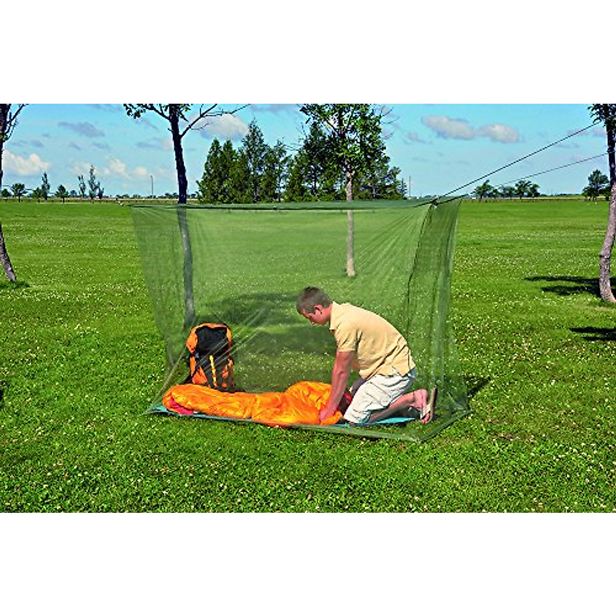 Coghlan's Single Wide Rectangular Mosquito Net, Green, Single Wide / 240-mesh & 9640 32x78 Mosquito Bed Net, Multicolor, Single Wide / 180-mesh