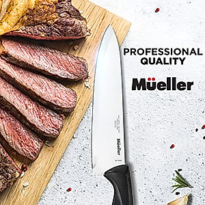 Mueller Sharp Professional Kitchen Chef's Knife, Stainless Steel Chef’s Knife with Ergonomic Handle