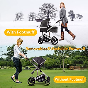 LORTSYBAB Baby Stroller - 2 in 1 High Landscape Convertible Stroller with Reversible Seat | Foldable Aluminum Alloy Pram Anti-Shock Toddler Pushchair Strollers for 0-36 Months Babies
