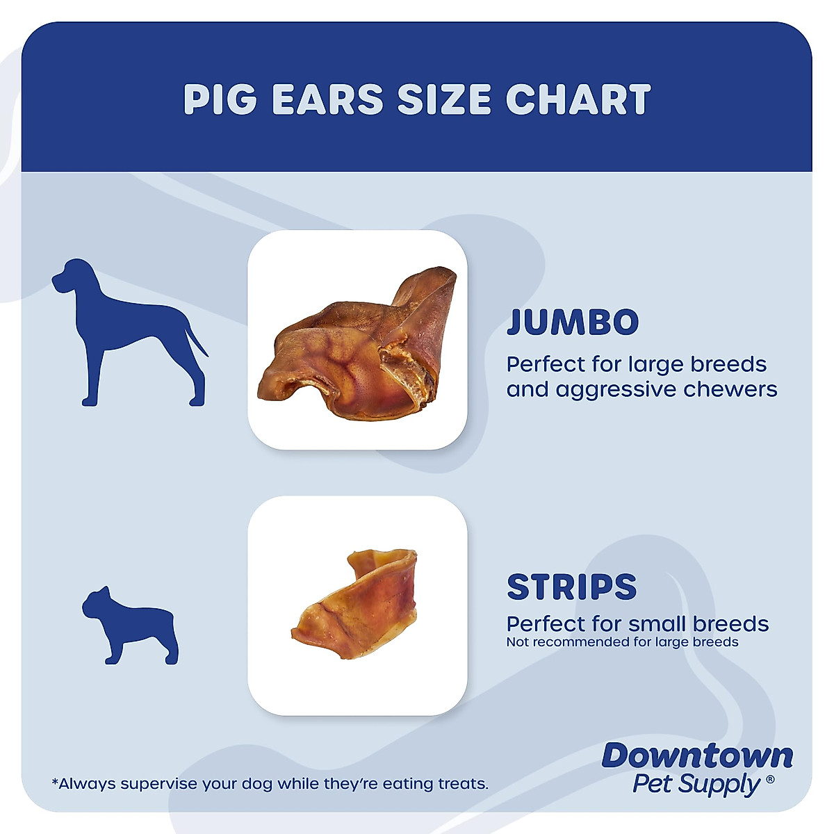 Downtown Pet Supply - Jumbo Pig Ears - Dog Dental Treats & Rawhide-Free Dog Chews - Healthy Coat & Skin Care, Cholesterol & Heart Health Dog Treats - Protein, Vitamins & Minerals -35 Pack