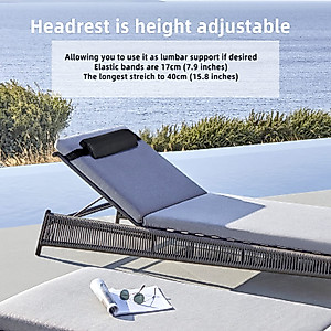 SUQ I OME Universal Soft Removable Padded Cushion Head Pillow for Zero Gravity Chair, Sponge Filling, Chair Pillow