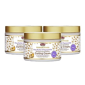 African Pride Moisture Miracle Curl Cream, Hydrate & Strengthen 12oz (Pack of 3)