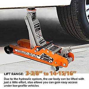 Donext Steel Floor Jack, Low Profile Hydraulic Racing Floor Jack, 2.5 Ton