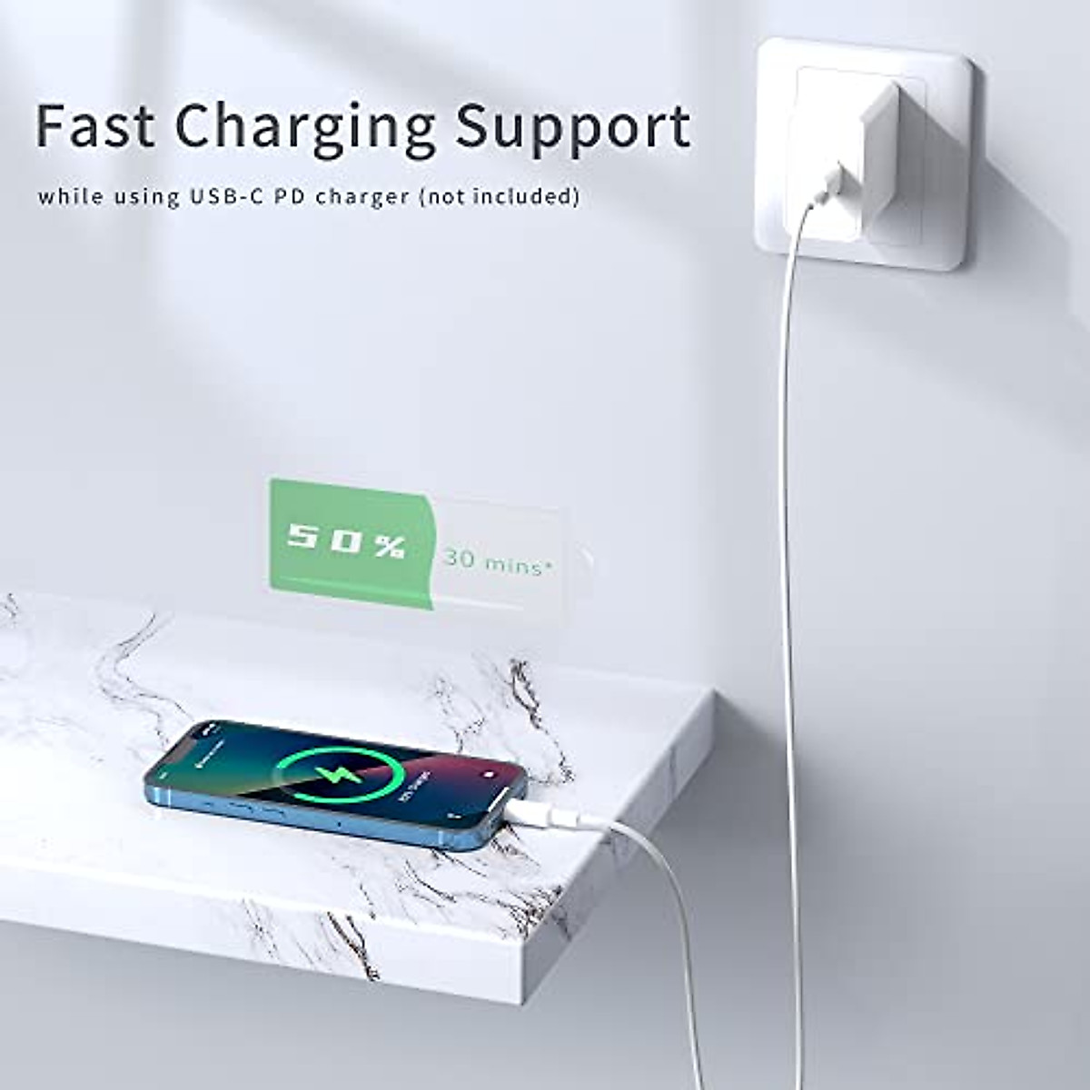 USB C to Lightning Cable Apple MFi Certified iPhone Fast Charger 6FT 2Pack Charging for 13 Pro Max 12 11 X XS XR 8 Plus, iPad, AirPods Pro…