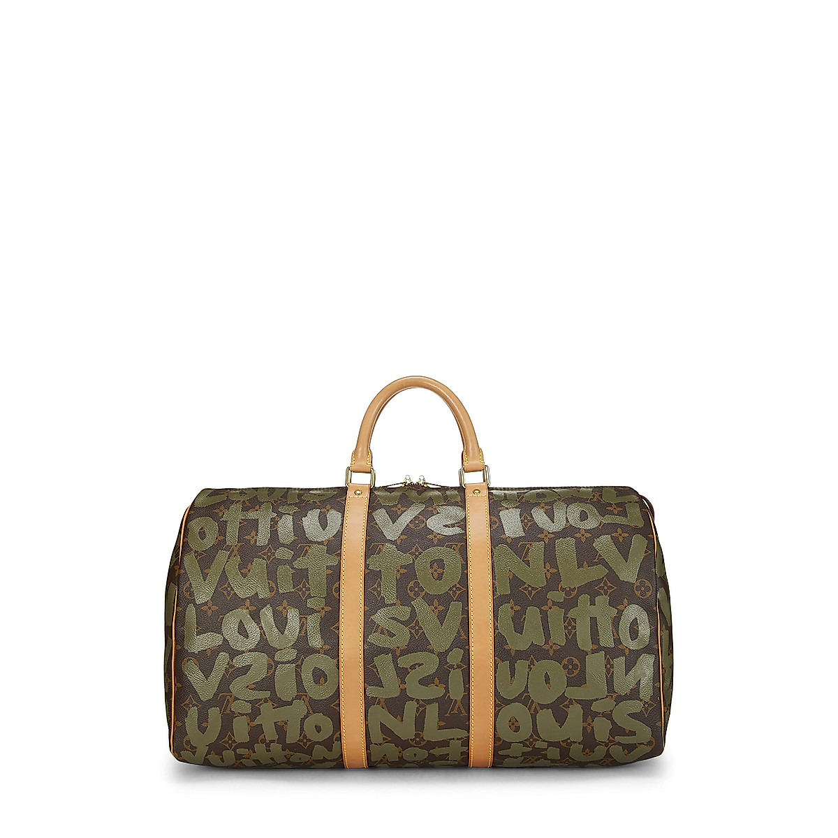 Louis Vuitton, Pre-Loved Stephen Sprouse x Louis Vuitton Green Monogram Graffiti Keepall 50, Green