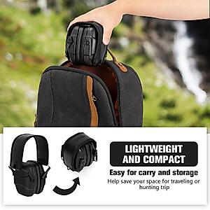 GUCHO 34 dB NRR Noise Reduction Safety Shooting Ear Muffs,Hearing Protection Ear Muffs,Shooting Range Ear Protection for Hunting Mowing