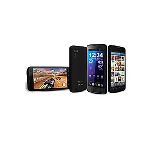 BLU Quattro 4.5 D440 Unlocked GSM Phone with Android 4.0 OS, Quad-Core Processor, 4.5" IPS LCD Touchscreen, 5MP Camera + Secondary VGA Camera, Video, GPS, Wi-Fi, Bluetooth, FM Radio, MP3/MP4 Player, Google Apps and microSD Slot - Black