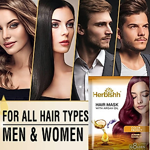 Herbishh Argan Hair Mask-Deep Conditioning & Hydration For Healthier Looking Hair-25gm for very Dry, Weak, Stressed Out Hair, No Sulphates, No Parabens
