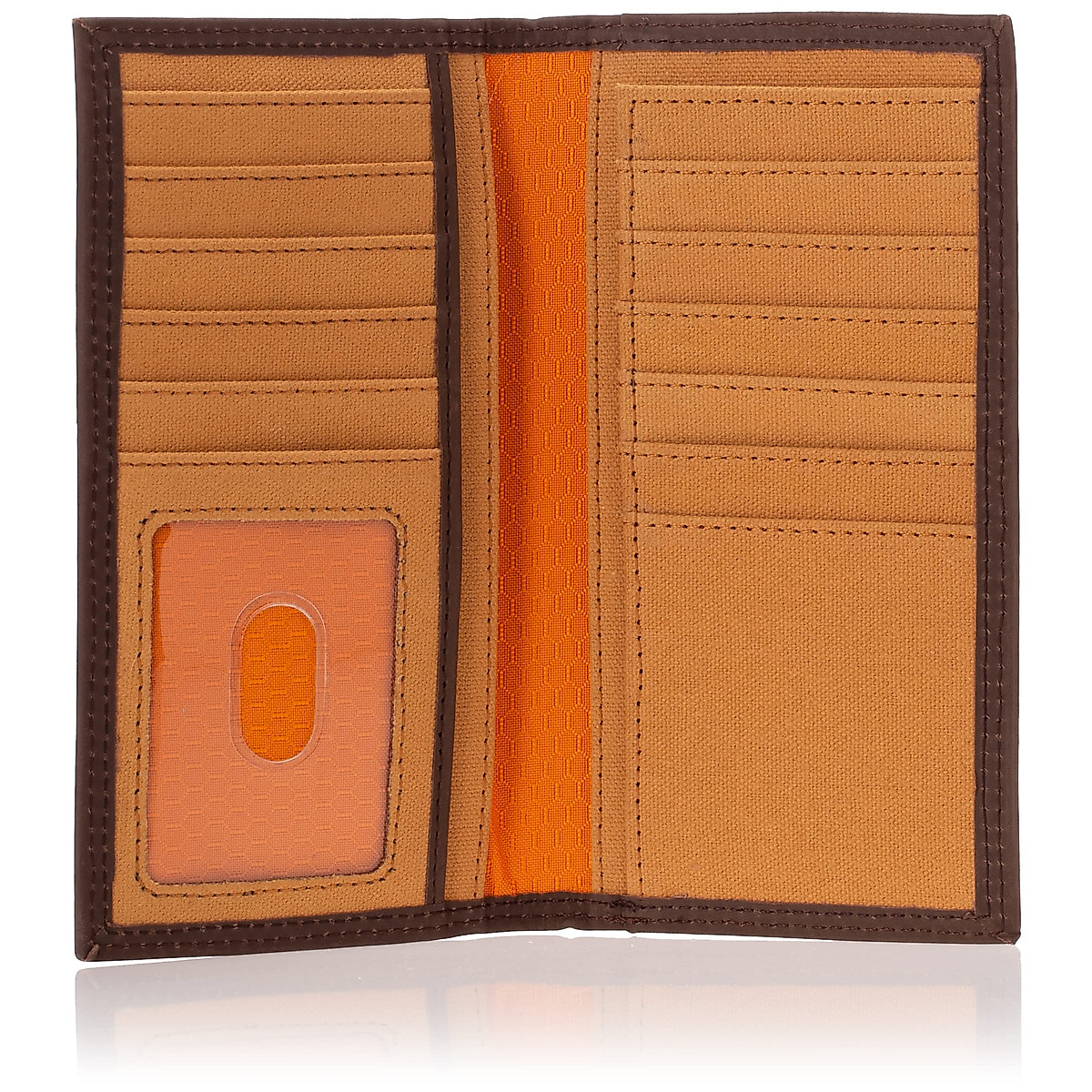 Timberland PRO mens Rfid Leather Long Bifold Rodeo Wallet With Rfid, Dark Brown, One Size