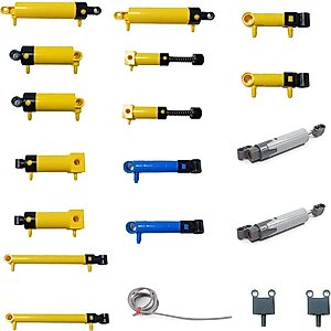 Goshfun 19Pcs 10-Kinds MOC Pneumatic Parts Bricks with Air Pump Push Rod Switch Piston Air Pipe, Building Blocks Toy Set , Random Color of Air Pipe