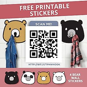 Jack N’ Drill 5 + 1 Pack Double Coat Hooks in Black Finish, Easy to Install, Stronger & More Durable for Heavy Items, Wall Mount Hook for Hanging Towels, Coats, Hats, Heavy Bags, and More